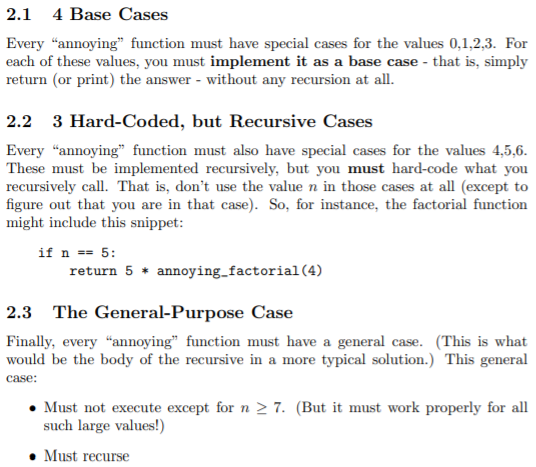 Solved In annoying_recursion_part2.py, write a function, | Chegg.com
