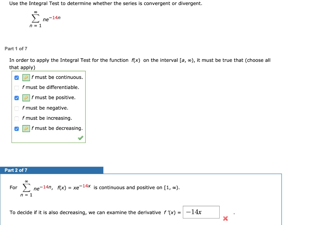 Solved Use the Integral Test to determine whether the series | Chegg.com