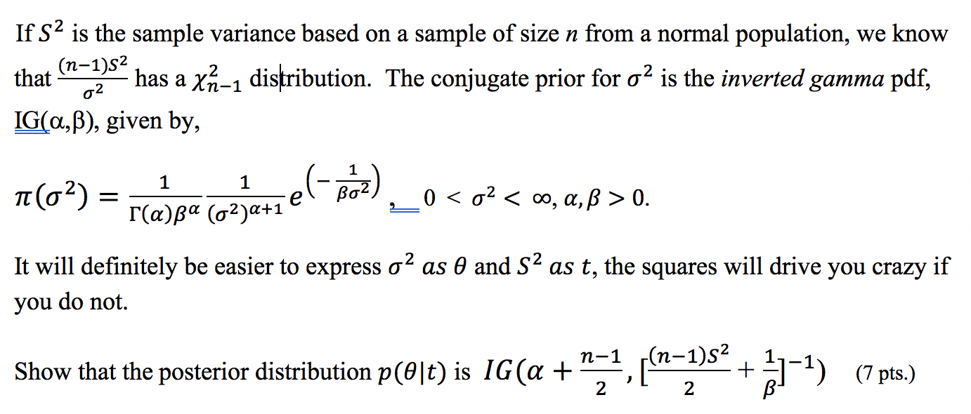 Solved If S2 is the sample variance based on a sample of | Chegg.com