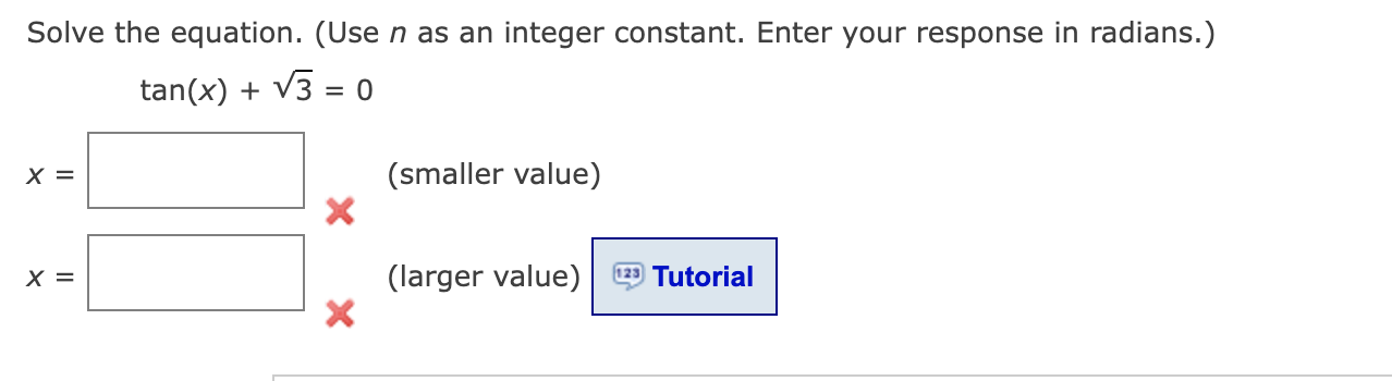 Solved Solve the equation. (Use n as an integer constant. | Chegg.com