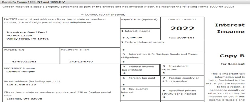 Please help I'm struggling: Need Form 1040, Schedule | Chegg.com