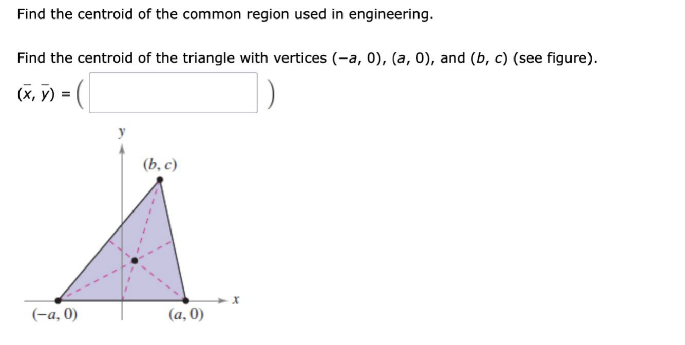 Solved Find the centroid of the common region used in | Chegg.com