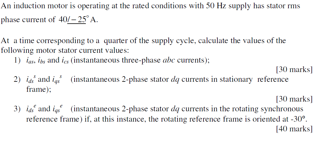 Solved An induction motor is operating at the rated | Chegg.com