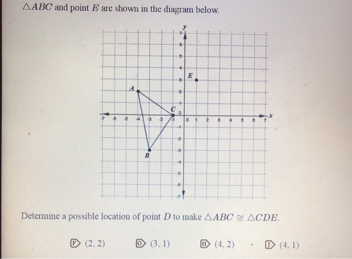 Solved AABC and point E are shown in the diagram below. | Chegg.com