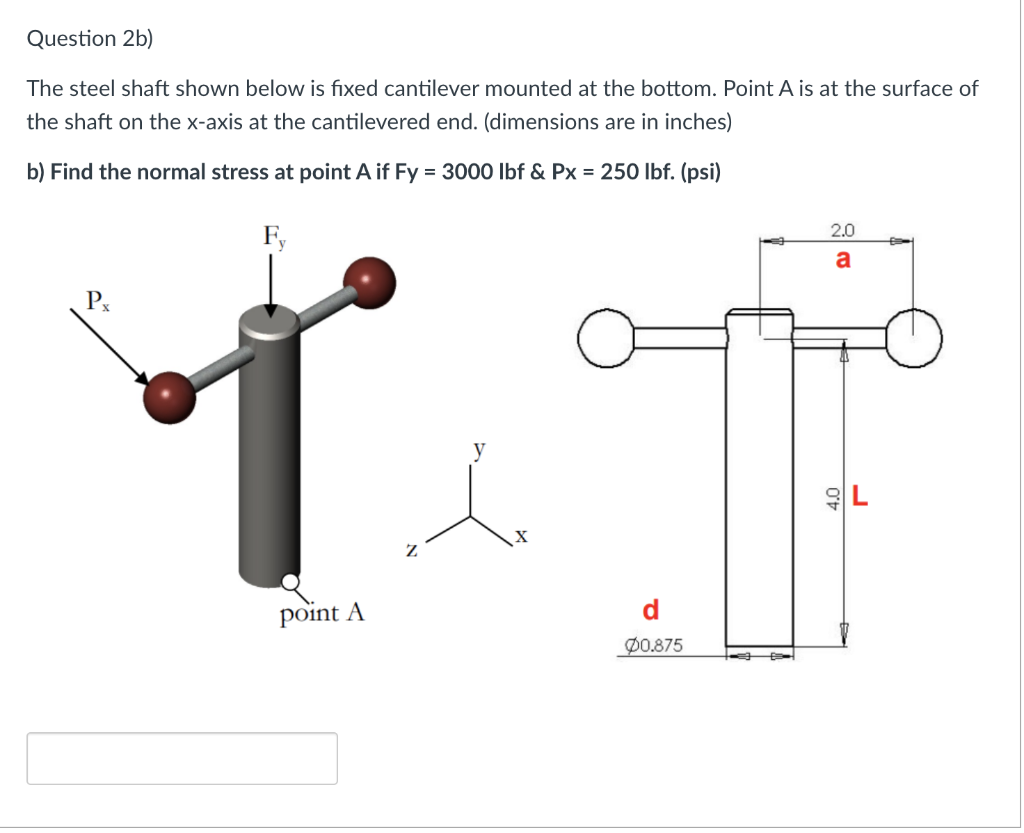 Solved The steel shaft shown below is fixed cantilever | Chegg.com