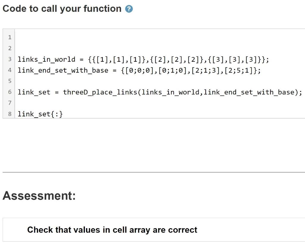 Solved Place 3D links O solutions submitted (max: Unlimited) | Chegg.com