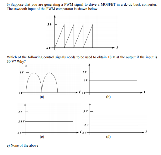 Solved 6) Suppose that you are generating a PWM signal to | Chegg.com