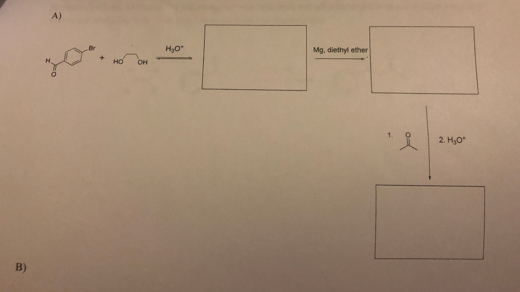 Solved Fill in the boxes with appropriate reagents, | Chegg.com