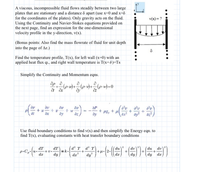 Solved A Viscous Incompressible Fluid Flows Steadily