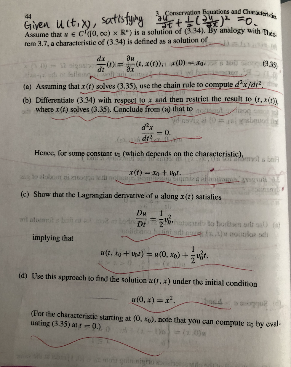 Solved 44 Given u(t,x), satisfying 3u3 Conservation | Chegg.com