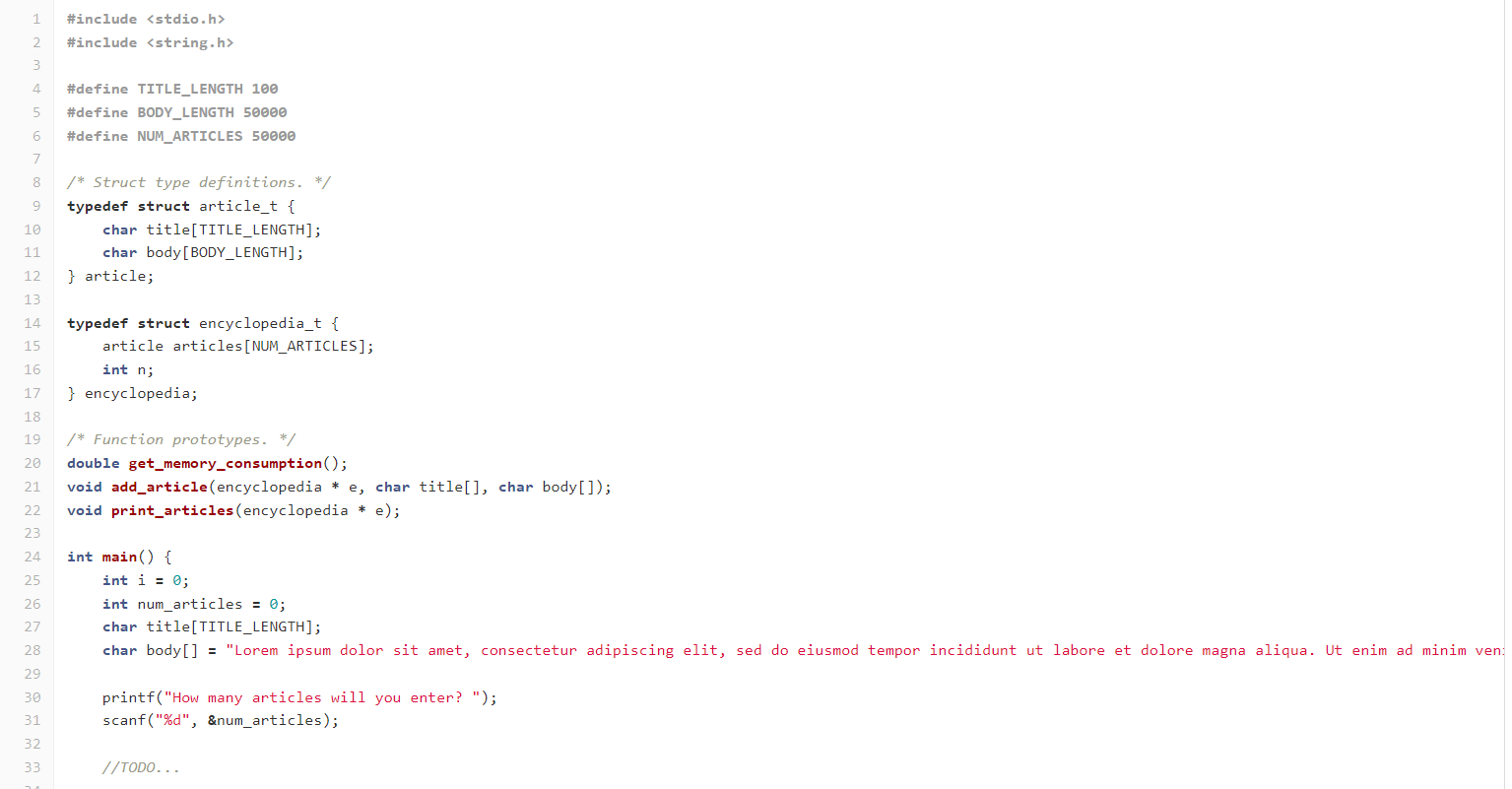 Solved One use of malloc() is to allow your program to | Chegg.com