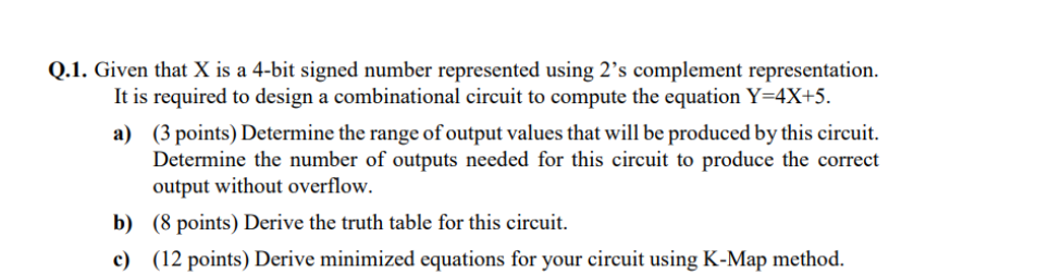 Solved Q.1. Given that X is a 4-bit signed number | Chegg.com
