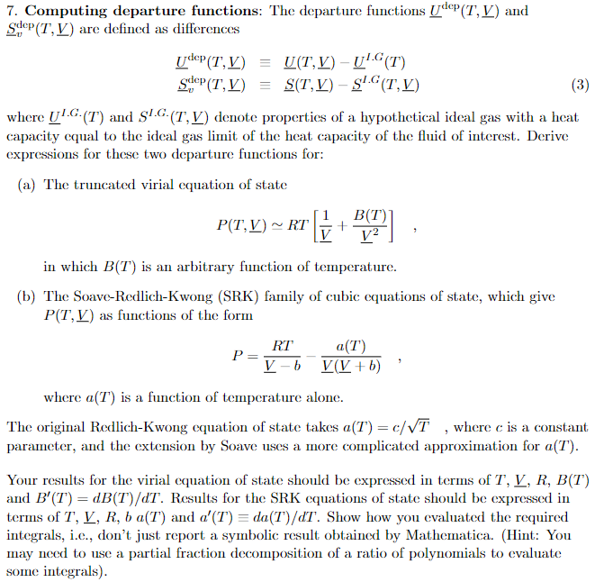 7. Computing departure functions: The departure | Chegg.com