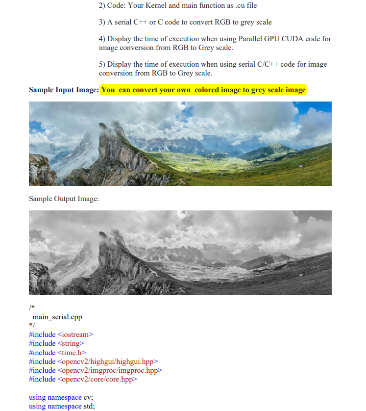 Solved Write a parallel program to convert our rgb image | Chegg.com