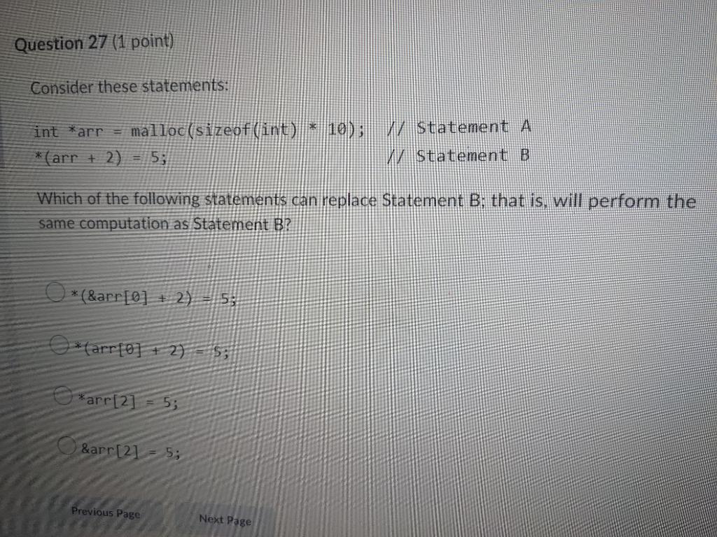 Solved Question 27 (1 point) Consider these statements: // | Chegg.com