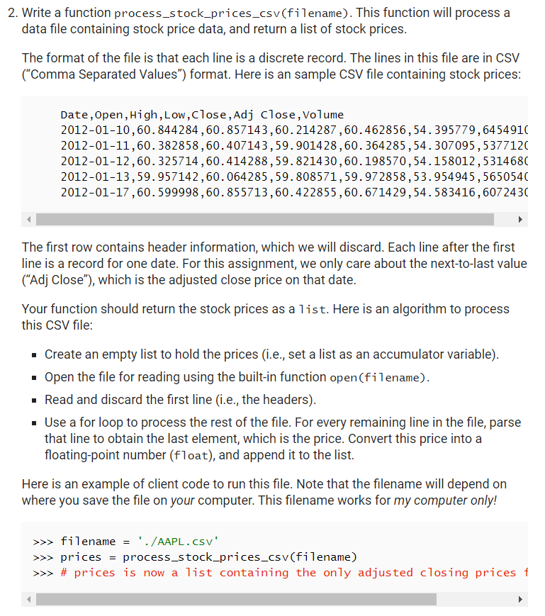 Solved 2. Write a function | Chegg.com