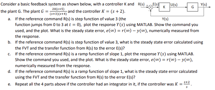 Solved K G Consider a basic feedback system as shown below, | Chegg.com