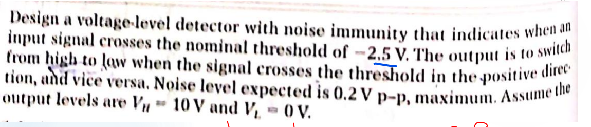 Solved Design a voltage-level detector with noise immunity | Chegg.com