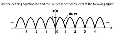 [Solved]: Jse the defining equations to find the Fourier s