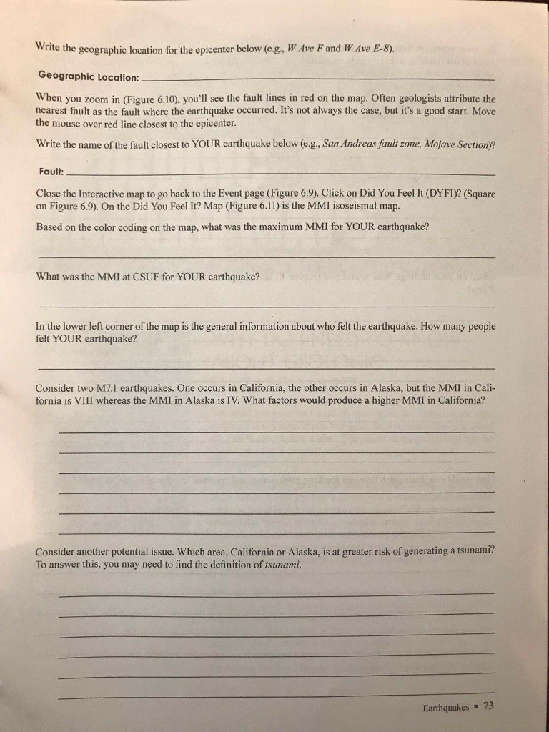 Name: SID #: Lab: LAB ACTIVITY WHERE Do EARTHQUAKES | Chegg.com
