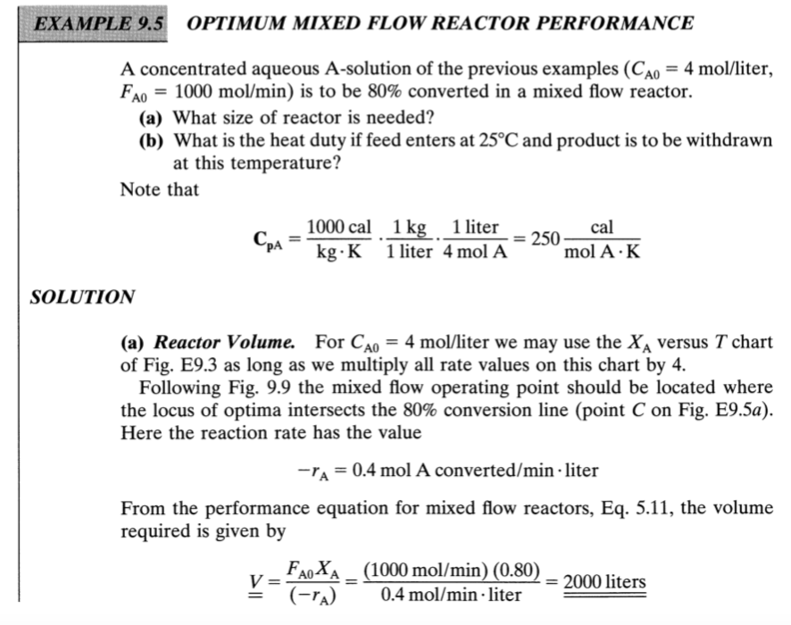 Solved 9.2. For the mixed flow reactor system of Example | Chegg.com