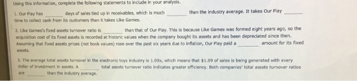 Solved Using this information, complete the following | Chegg.com
