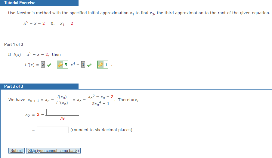Solved Use Newton's method with the specified initial | Chegg.com