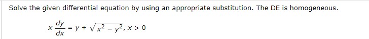 Solved Solve the given differential equation by using an | Chegg.com