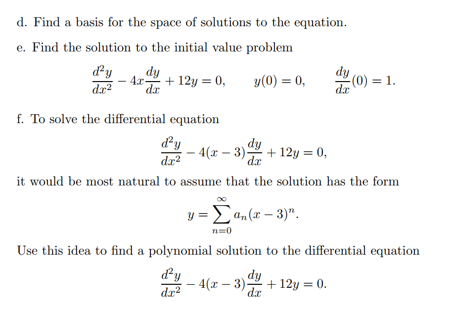 Solved We would like to use the power series method to find | Chegg.com