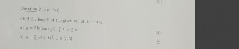Solved Find the length of the given are of the curve. a) | Chegg.com