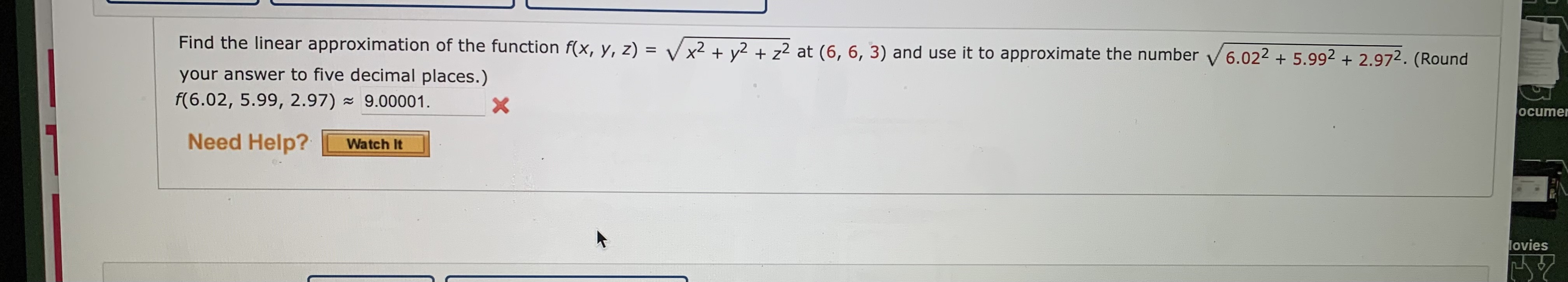 Solved Find The Linear Approximation Of The Function
