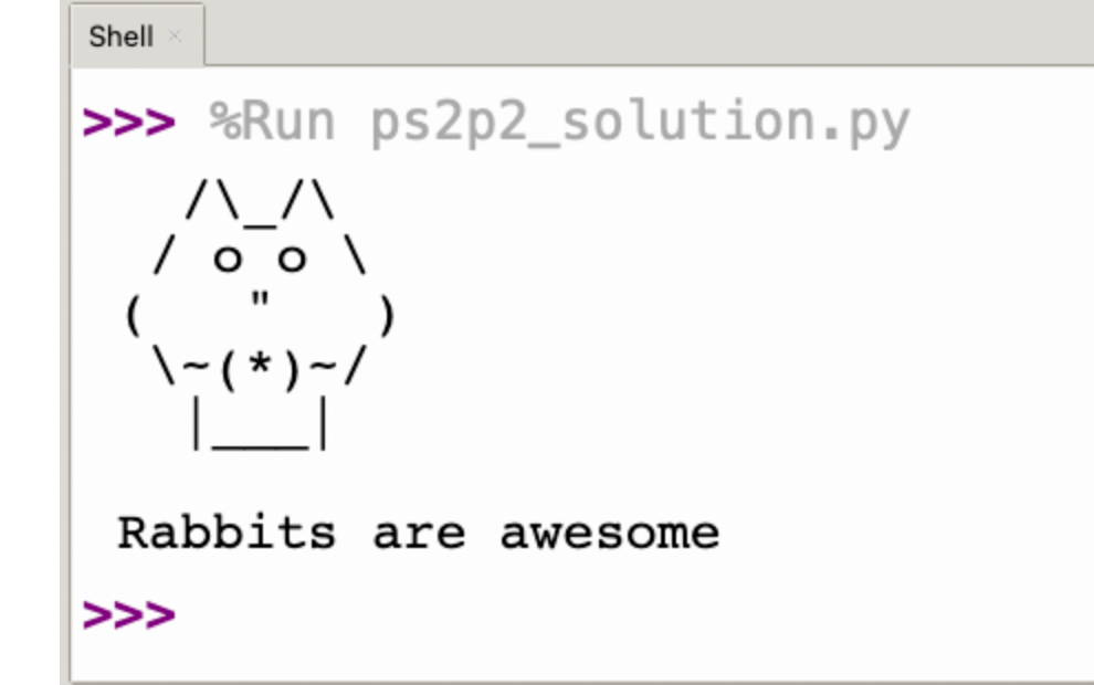 Solved Write a Python program that prints an ASCII art | Chegg.com