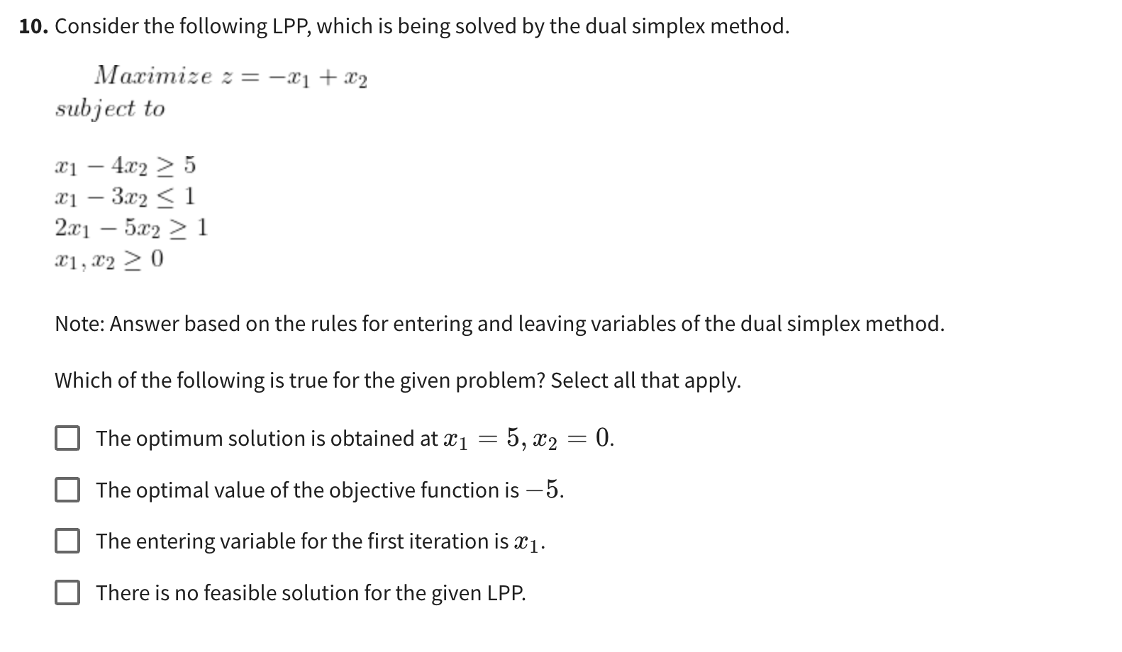 Consider The Following Lpp which Is Being Solved By