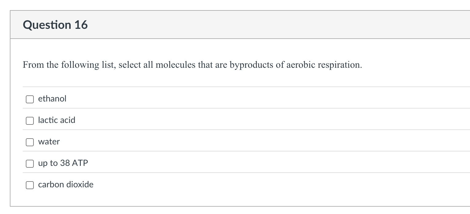 Solved Question 16From the following list, select all | Chegg.com