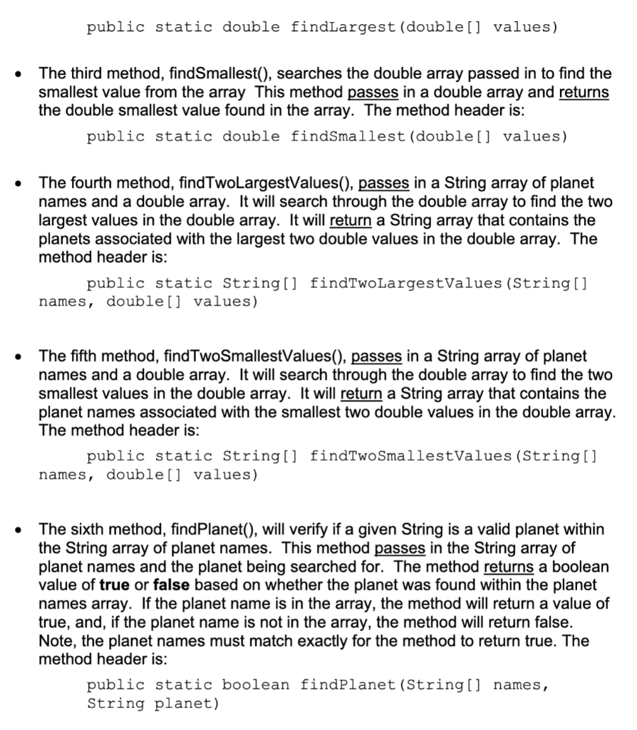 Solved Programming Project 4 - Planet Stats Note: When you | Chegg.com