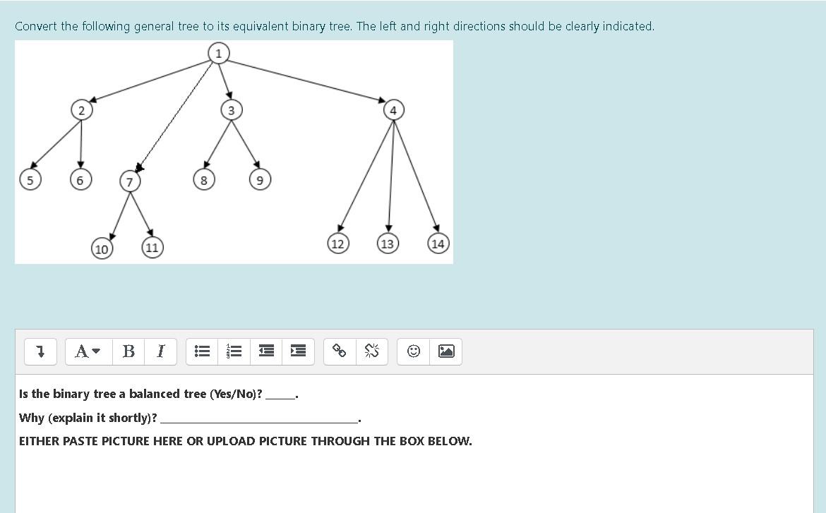 Solved Convert the following general tree to its equivalent | Chegg.com