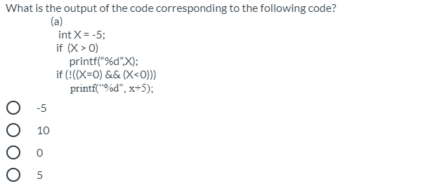 Solved What Is The Output Of The Code Corresponding To The 