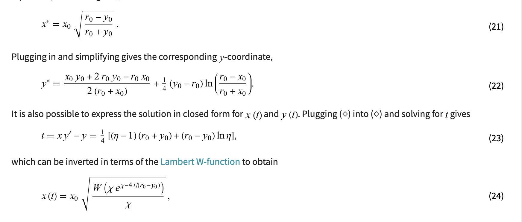 x∗=x0r0+y0r0−y0. Plugging in and simplifying gives | Chegg.com