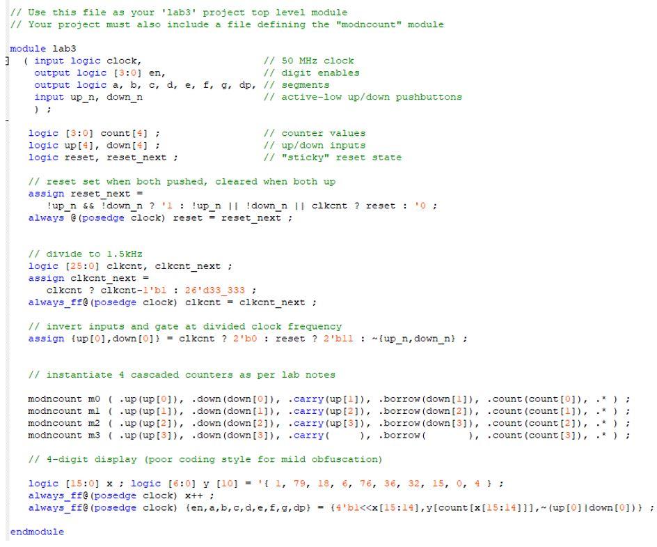 Provide modulo-9 counter Verilog code for two | Chegg.com