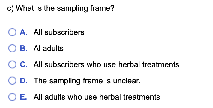 Solved Is the sampling method used random? A. | Chegg.com