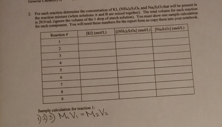 Solved General Chemsy 2. For each reaction determine the | Chegg.com