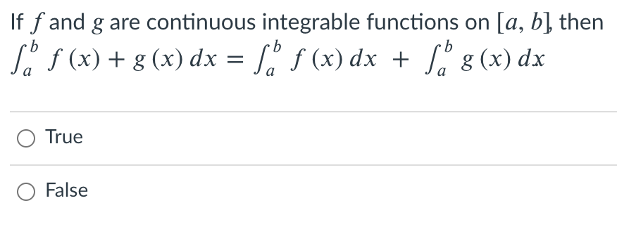 Solved If f and g are continuous integrable functions on [a, | Chegg.com