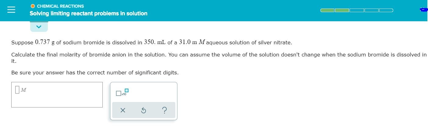 Solved O CHEMICAL REACTIONS Solving limiting reactant | Chegg.com