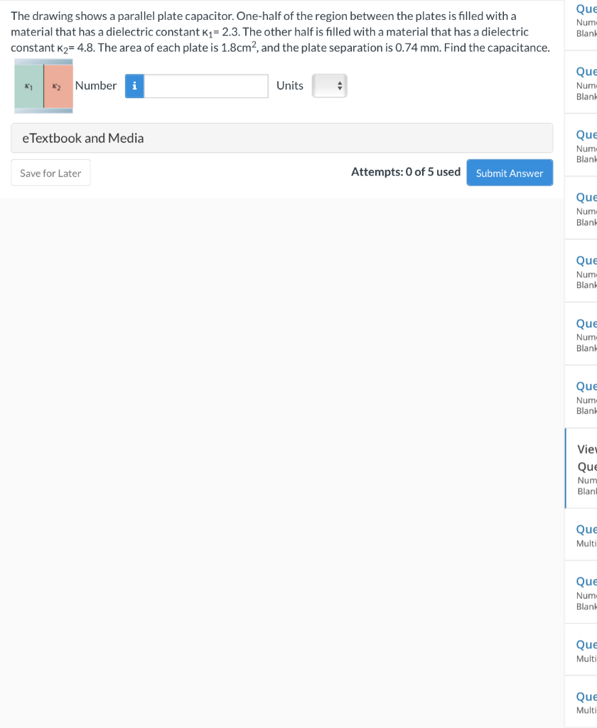 Solved The drawing shows a parallel plate capacitor. | Chegg.com