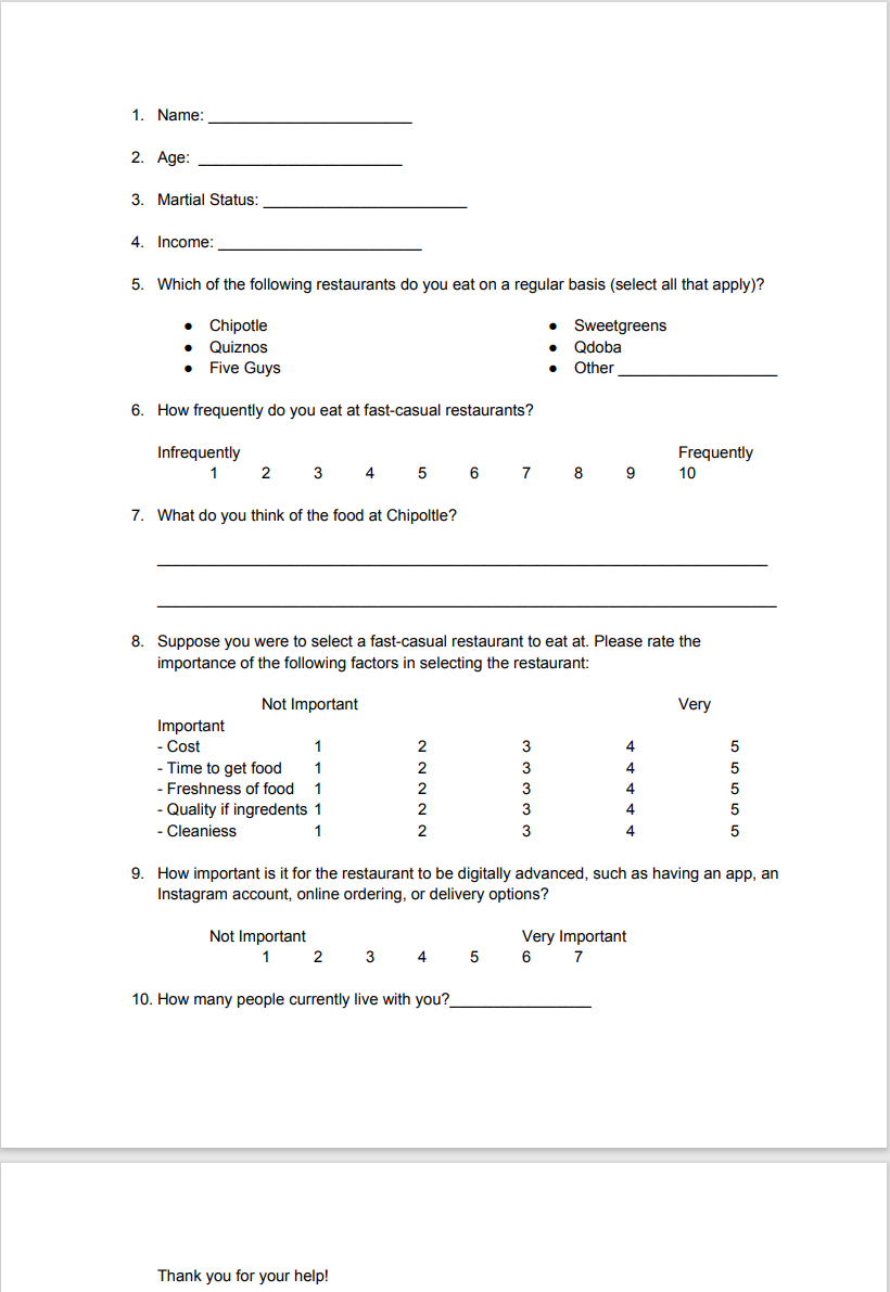 Solved Using the "Questionnaire Design Checklist" (Table | Chegg.com