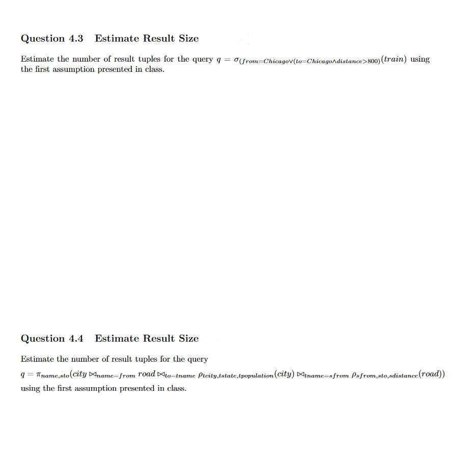 Solved Consider the city connection database shown below and | Chegg.com