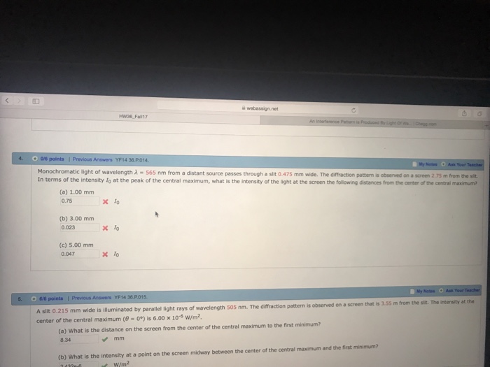 Solved ov6 points 1 Previous Answers YF14 36.P014 | Chegg.com