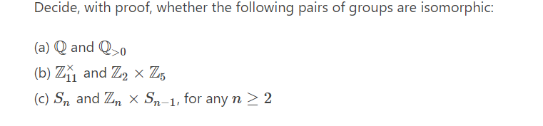 Decide, with proof, whether the following pairs of | Chegg.com