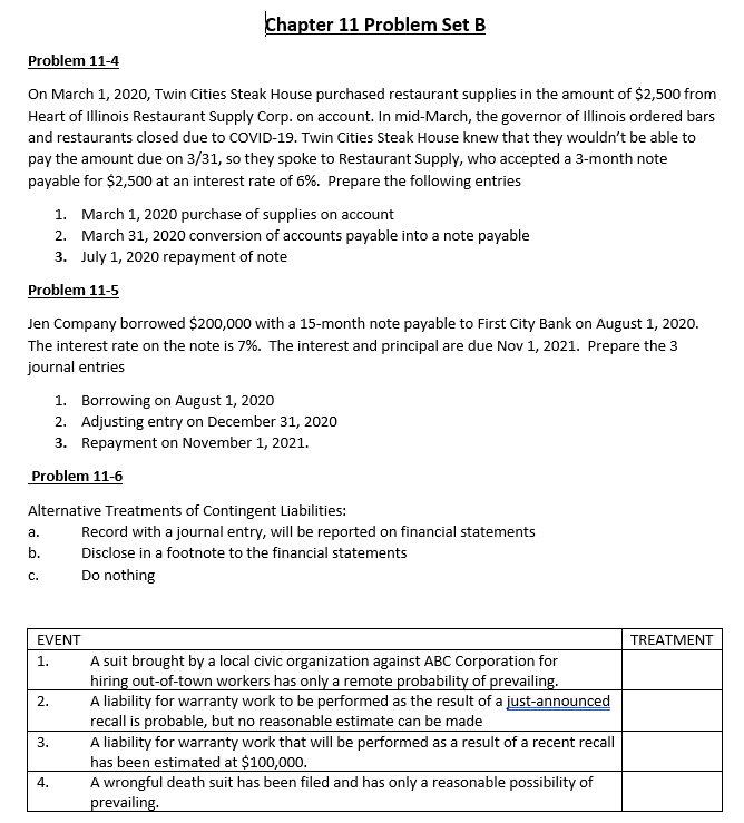 Chapter 11 Problem Set B Problem 11-4 On March 1, | Chegg.com