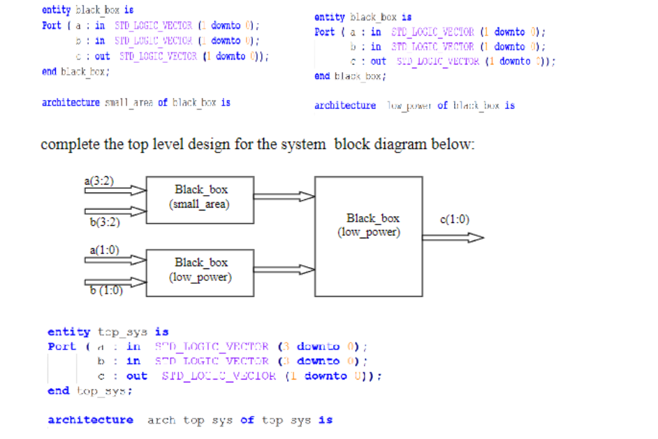Please answer accurately A black_box design with | Chegg.com